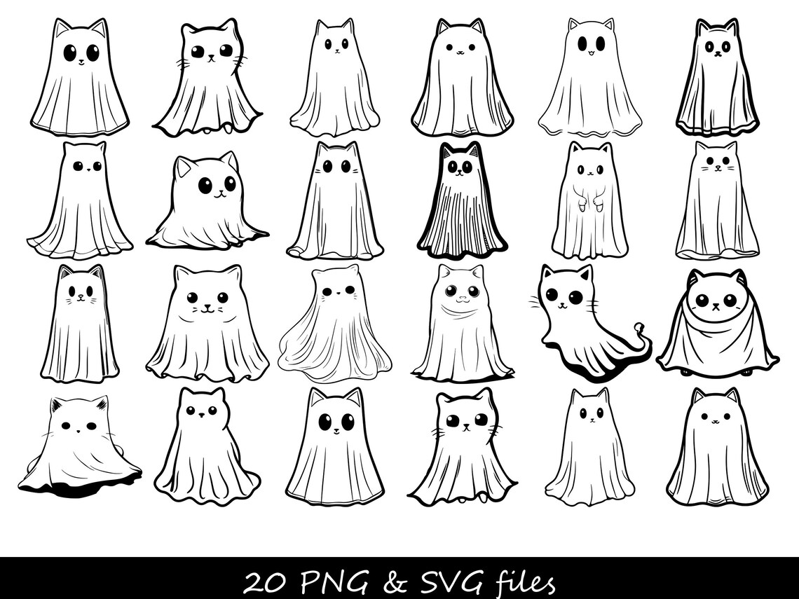 Ghost Cat SVG, Cat Witch SVG, Cat Svg, Scary Cat SVG, Cat Halloween Svg ...