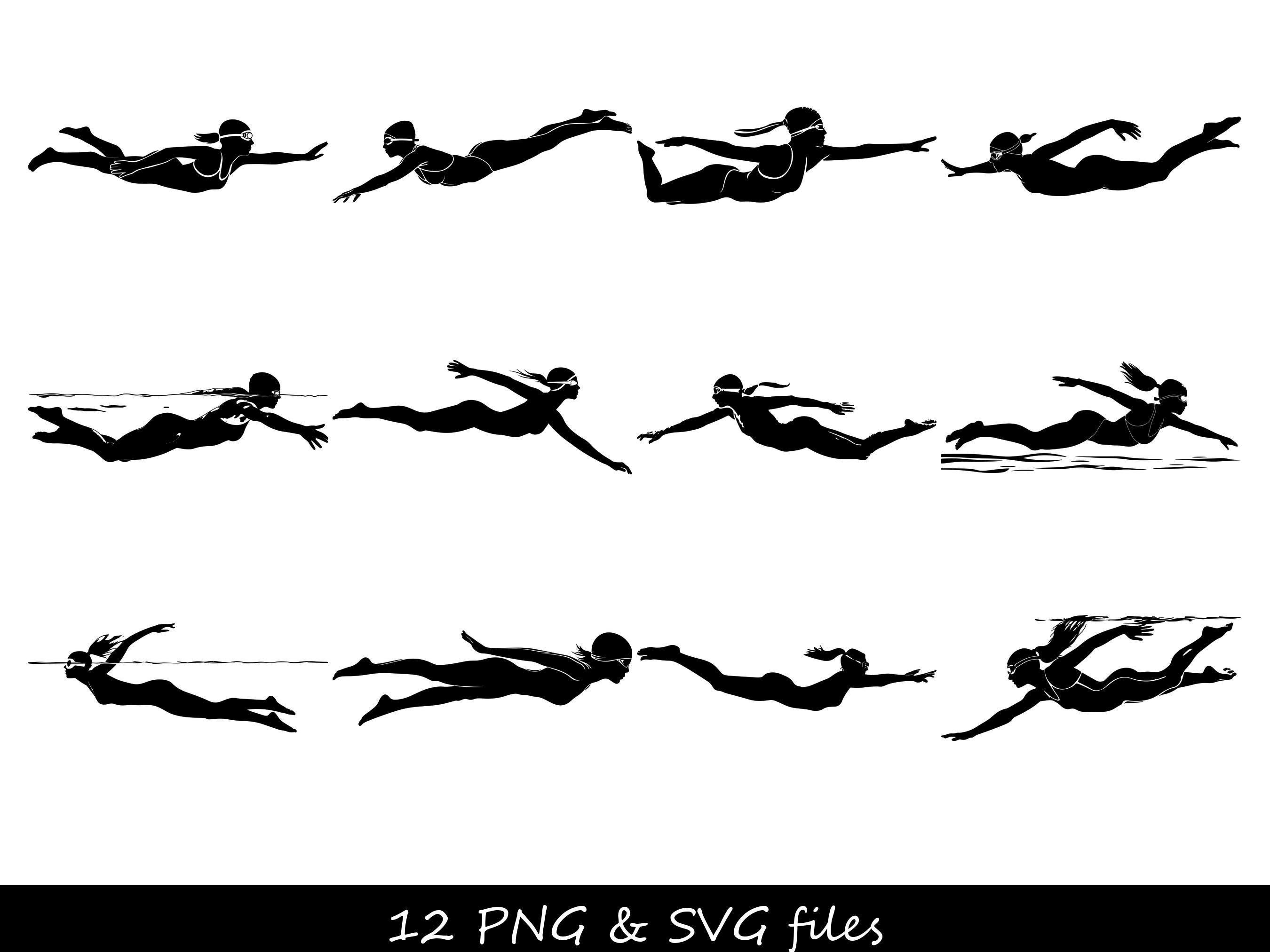 Female Swimmer SVG, Swimmer SVG, Swimming SVG, Swimmer Art, Swim Svg ...