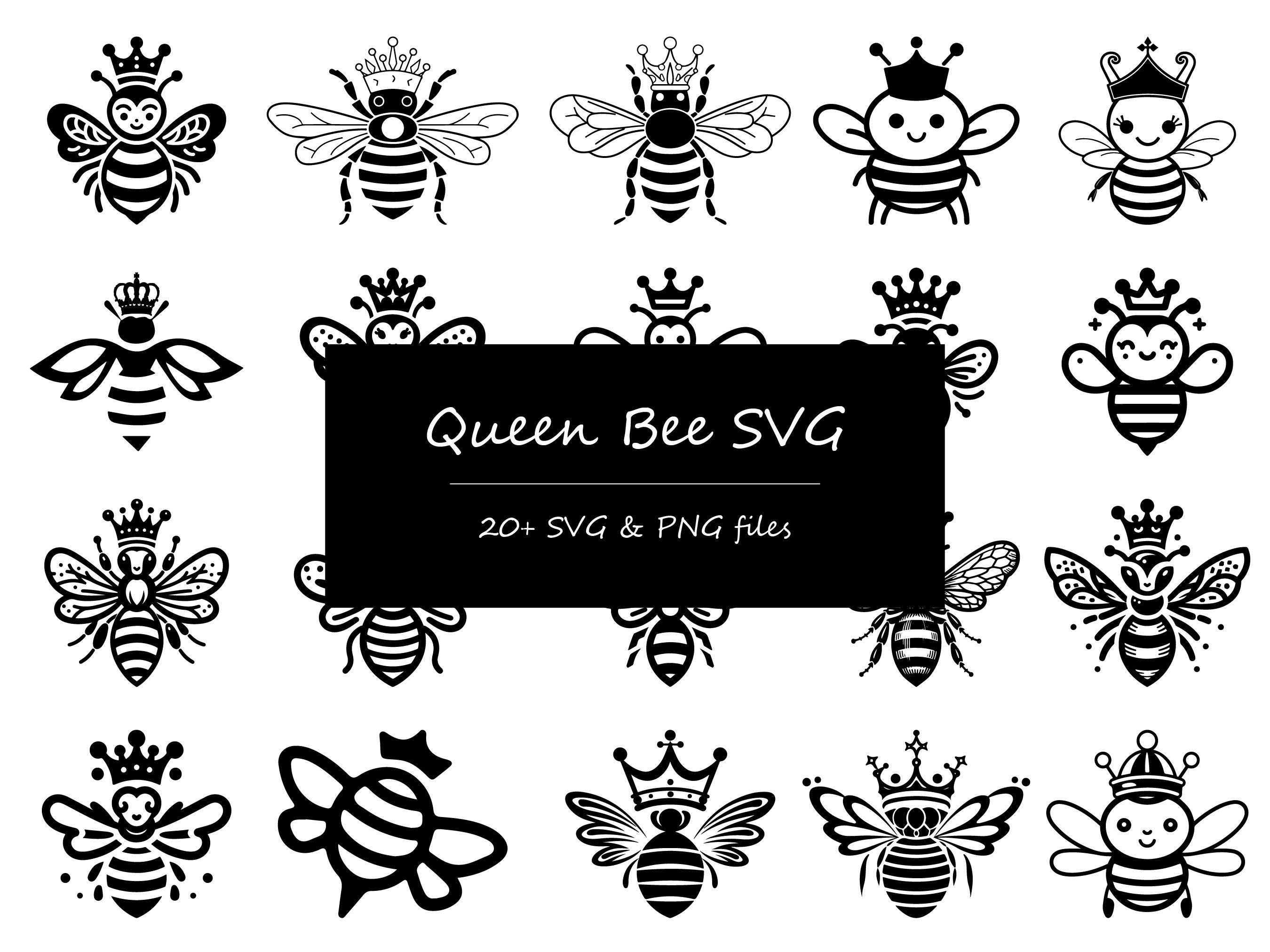 Queen Bee SVG, Queen Bee PNG, Bee SVG, Cute Bee Svg, Baby Bee Svg, Boho ...