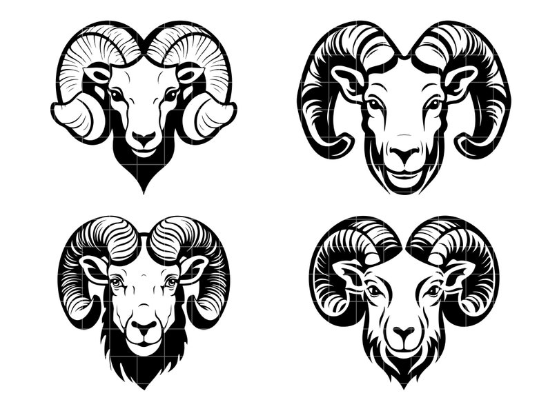 Ram Head SVG, Ram SVG, Ram Skull SVG, Horned Ram Svg, Ram Head ...
