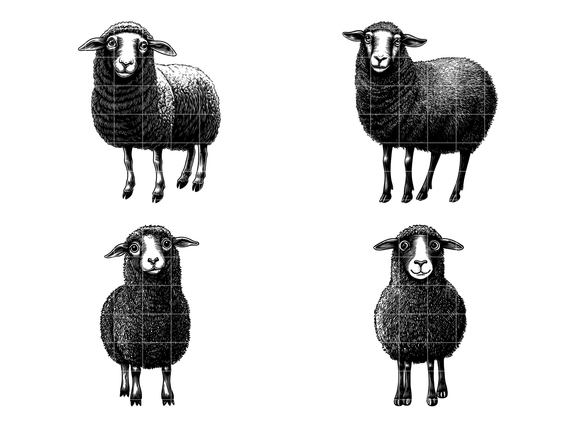 Sheep SVG, Sheep PNG, Sheep Clipart, Farm Animal SVG, Lamb Svg, Sheep ...