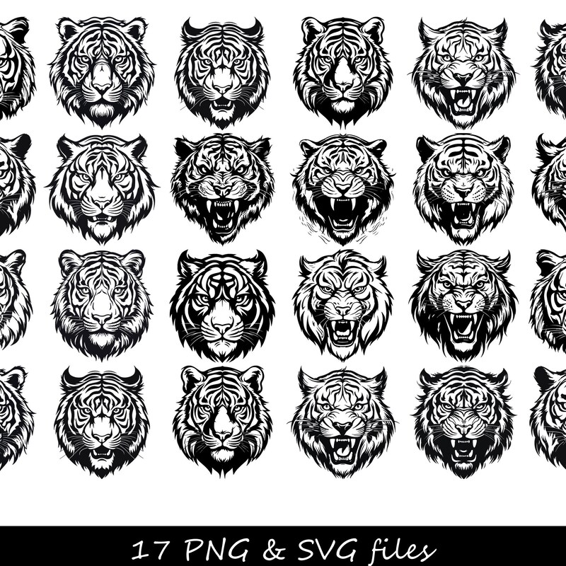 Tiger Svg - Etsy