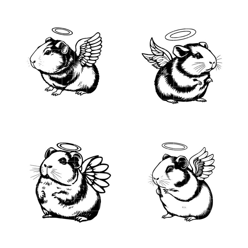Guinea Pig Angel SVG, Guinea Pig Angel Png, Cute Guinea Pig Svg, Pet ...