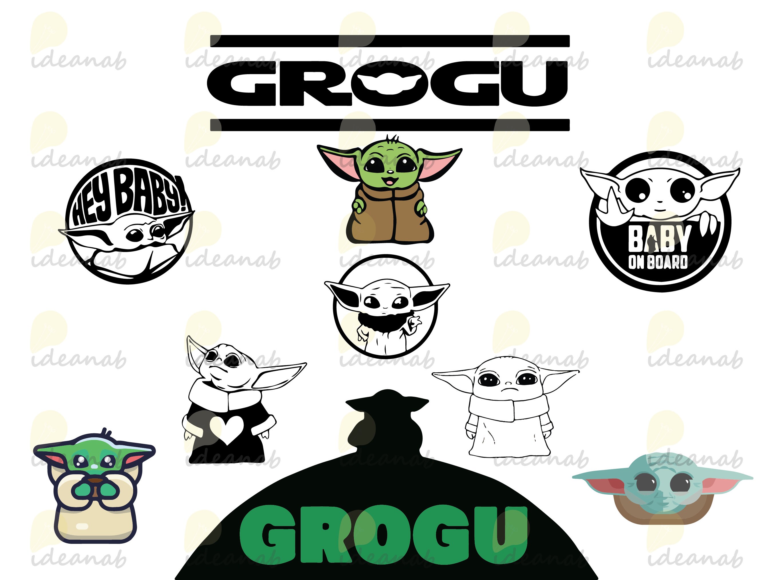 Baby Yoda SVG, Grogu SVG, Baby Yoda Christmas Svg, Baby Yoda Birthday ...