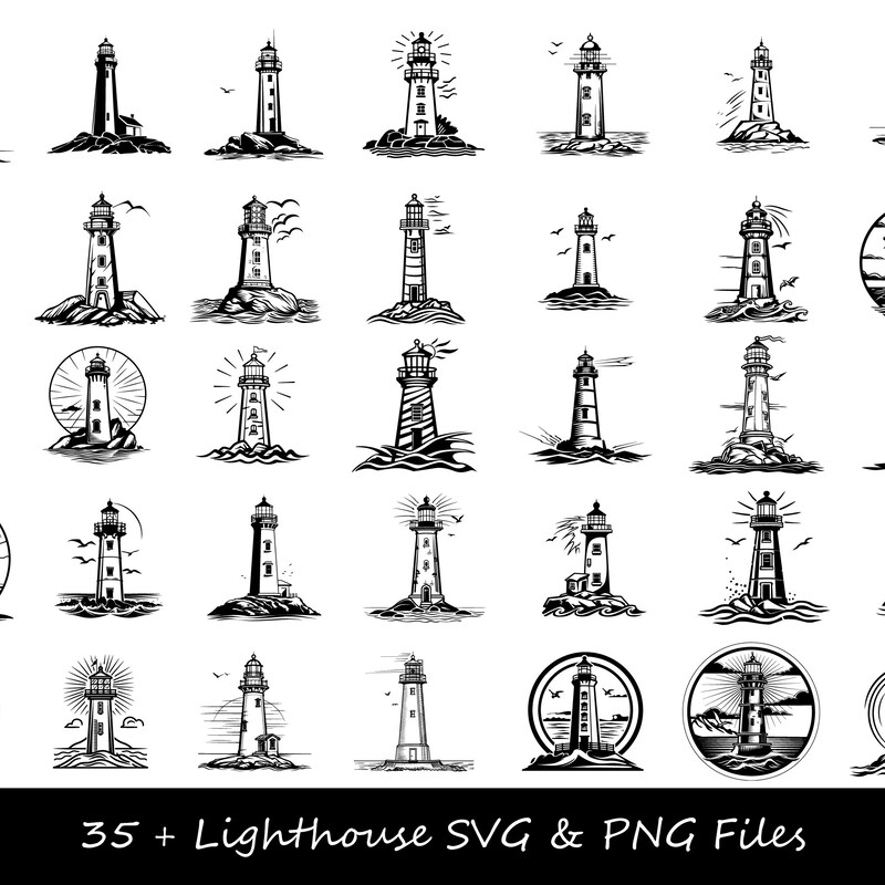 Lighthouse Svg - Etsy
