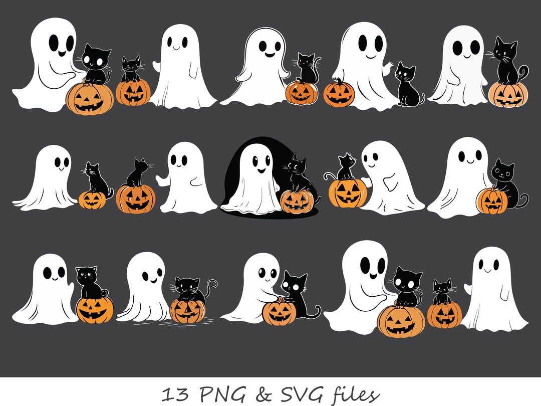 Ghost With Cat SVG, Ghost SVG, Cute Ghost Svg, Baby Ghost Svg ...