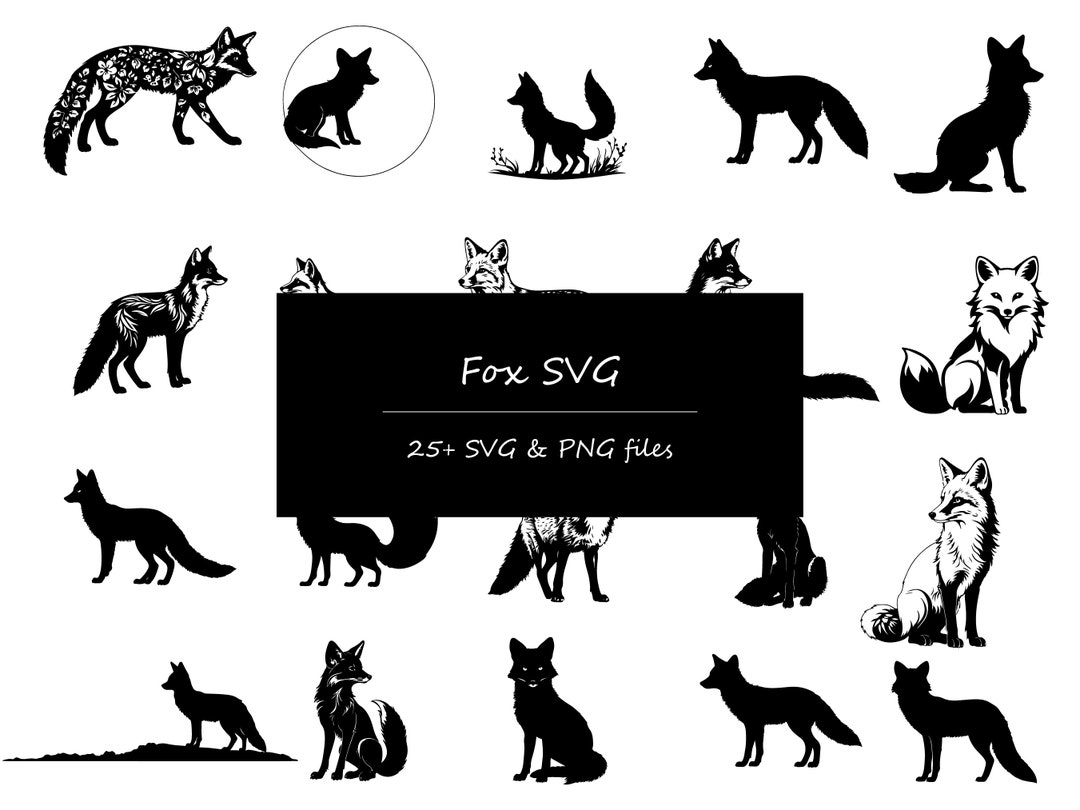 Fox SVG Bundle, Fox SVG, Fox Head SVG, Fox Face Svg, Fox Silhouette Svg ...