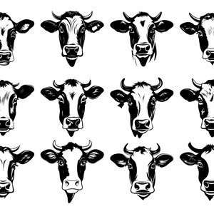 Cow SVG Cow Head SVG Highland Cow SVG Cow Print Svg Cow - Etsy