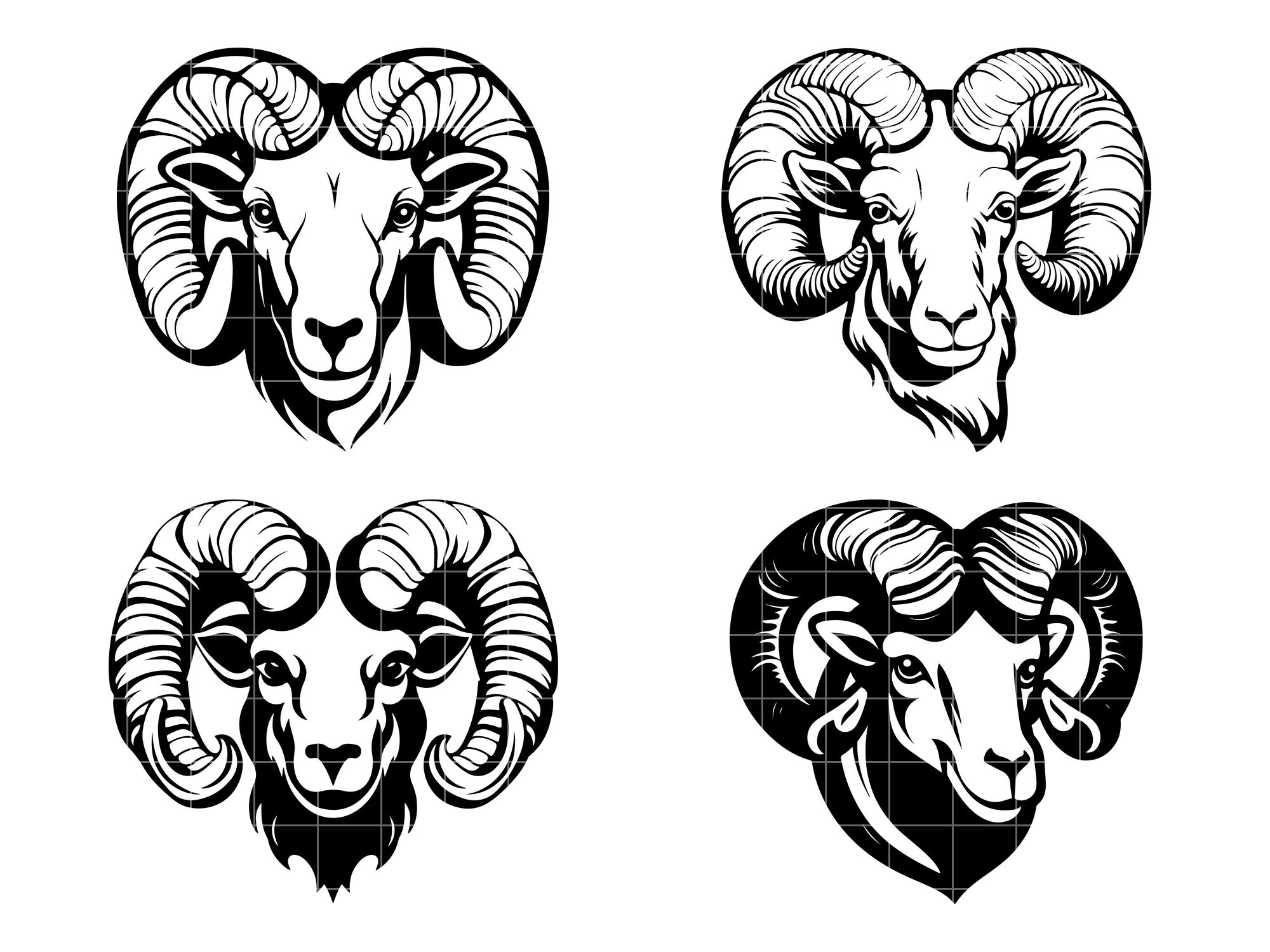 Ram Head SVG, Ram SVG, Ram Skull SVG, Horned Ram Svg, Ram Head ...