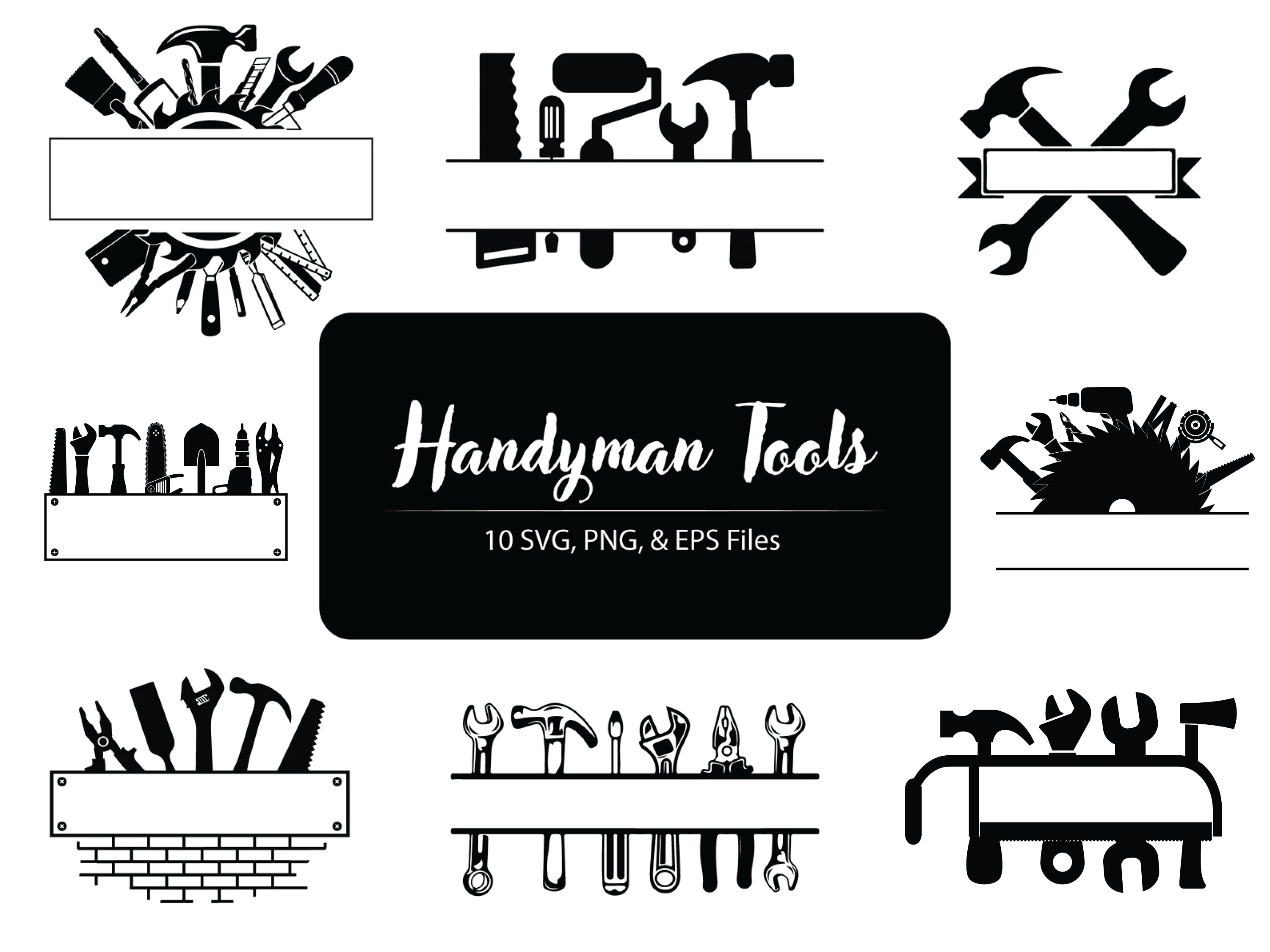 Tools Monogram, Tool Box Svg, Repair Tools Svg, Handyman Svg, Tools ...