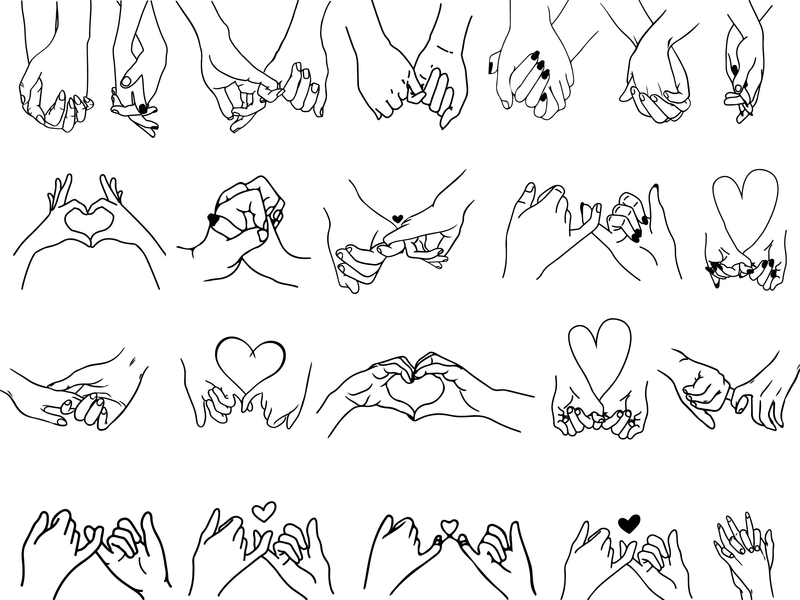 Couple Hands SVG I Love You Svg Hand Holding SVG Best - Etsy