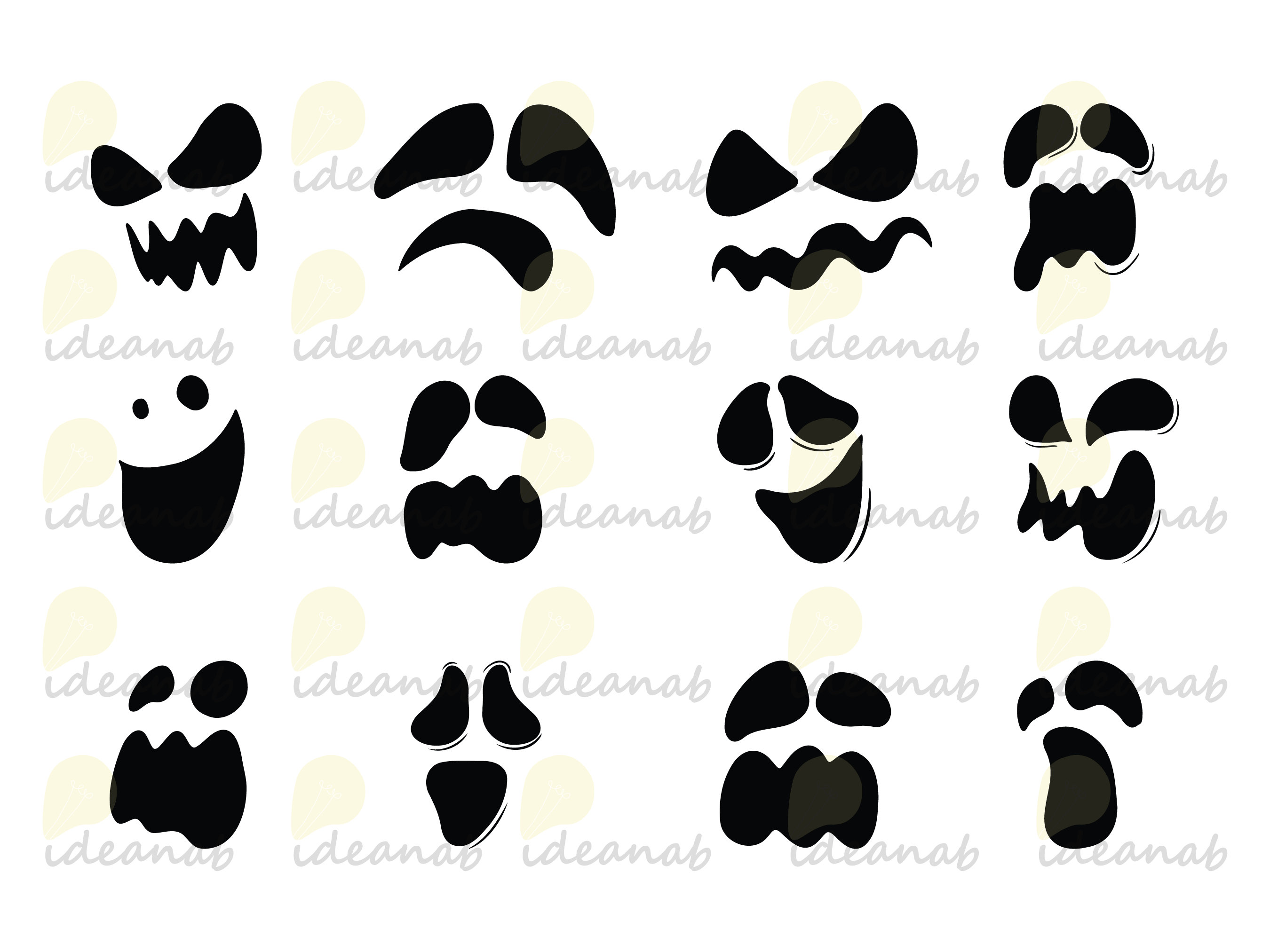 Ghost SVG Bundle Ghost Face Svg Cute Ghost Svg Gleeful - Etsy India