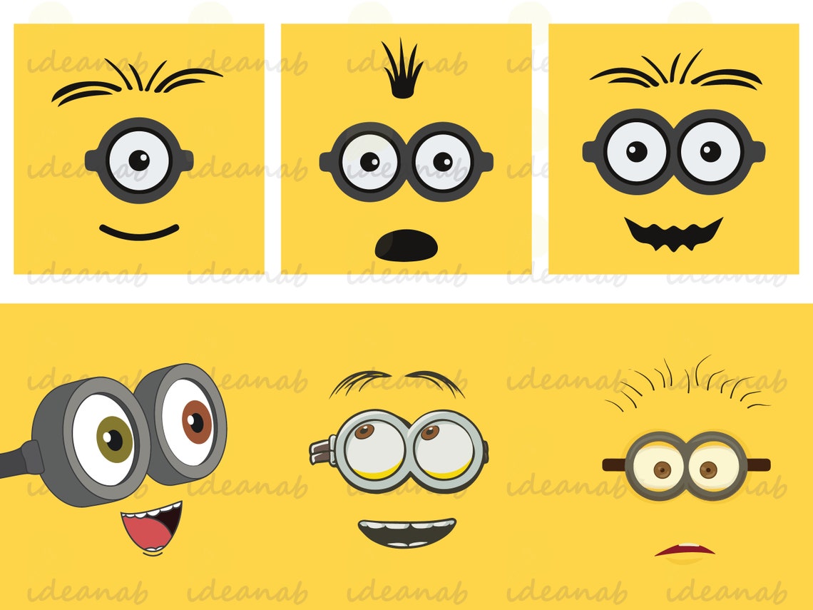 Minion SVG Bundle Minions Face SVG Minions SVG Outline - Etsy UK