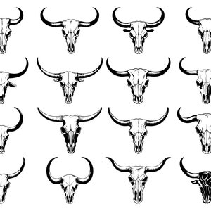 Bull Skull SVG, Cow Skull SVG, Bull Head SVG, Cow Head Svg, Longhorn ...