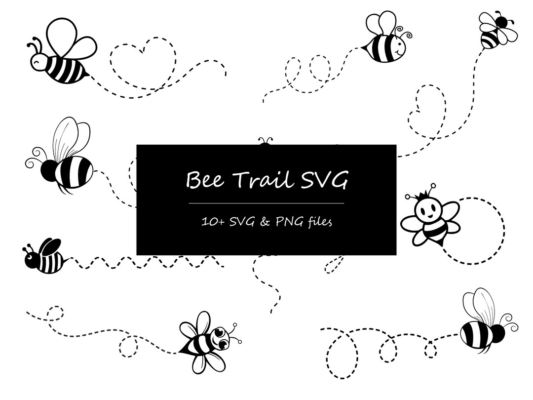 Bee SVG Bee Trail SVG Bee SVG Cute Bee Svg Baby Bee Svg - Etsy