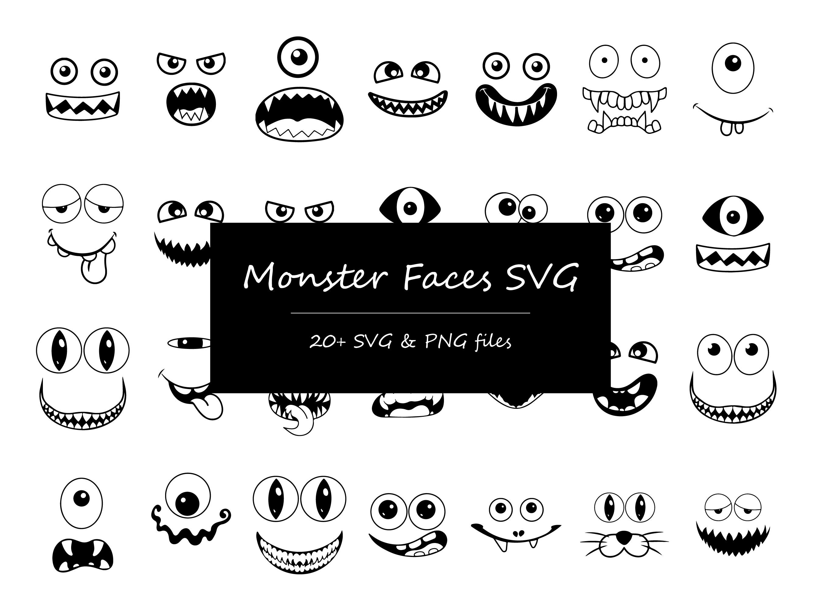 Monster Face SVG, Monster SVG, Mama's Little Monster SVG, Cartoon ...