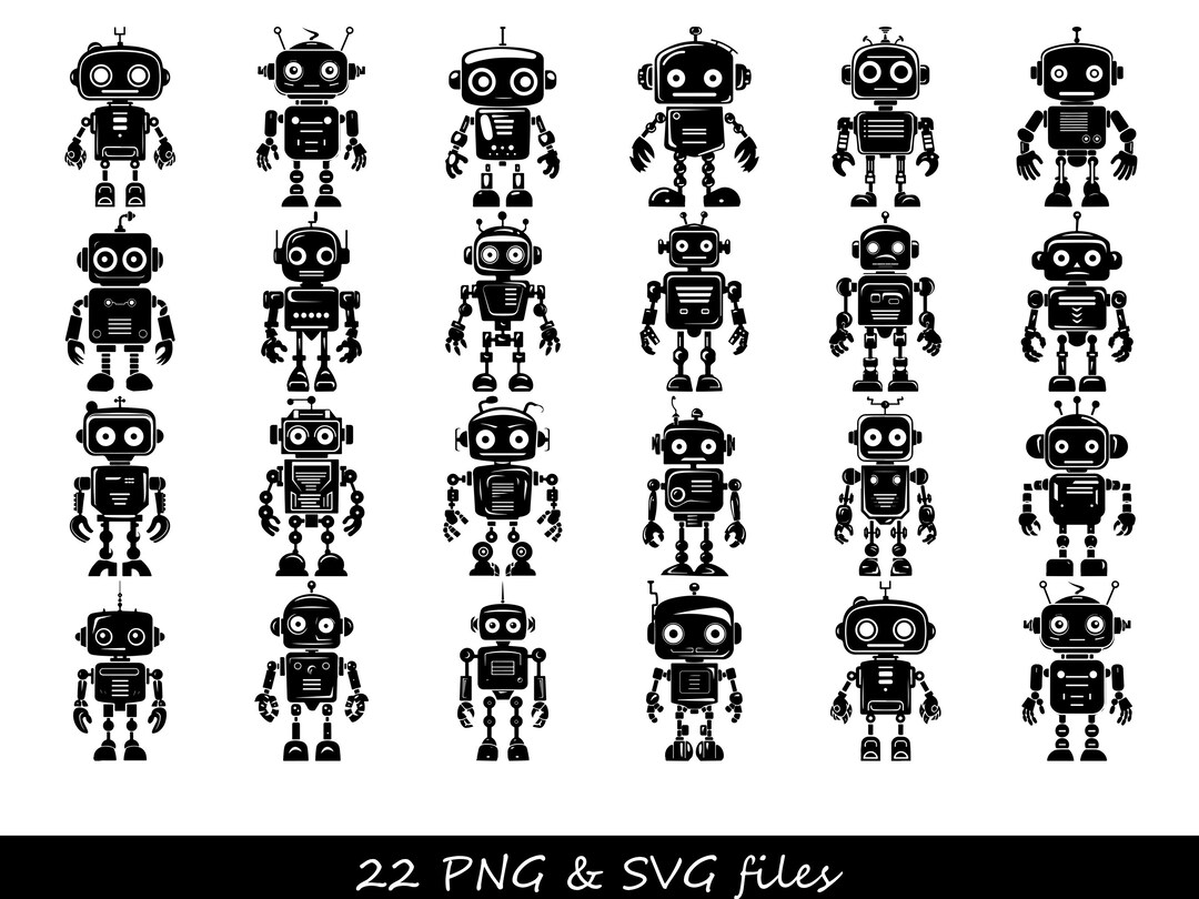 Robot SVG, Robot PNG, Roblox Robot SVG, Robot Factory Svg, the Wild ...