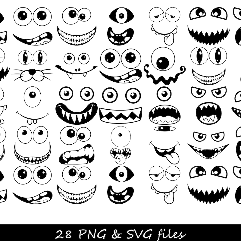 Cookie Monster Face Svg - Etsy