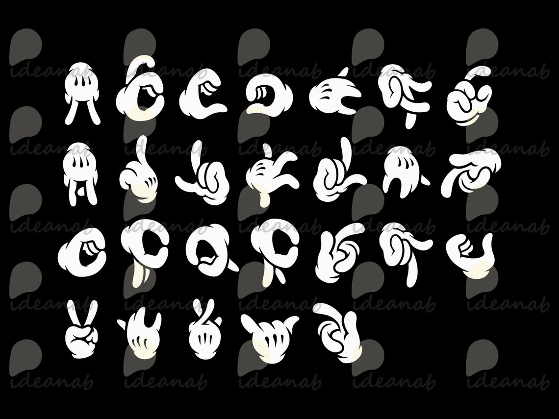 Mickey Hands SVG Bundle, Mickey and Minnie Hands Svg, Mickey Gloves SVG ...