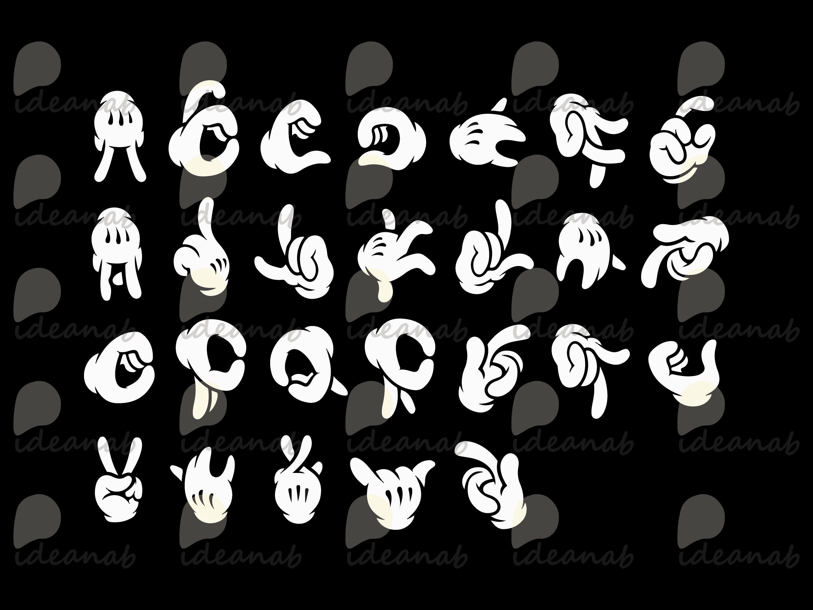 Mickey Hands SVG Bundle, Mickey and Minnie Hands Svg, Mickey Gloves SVG ...