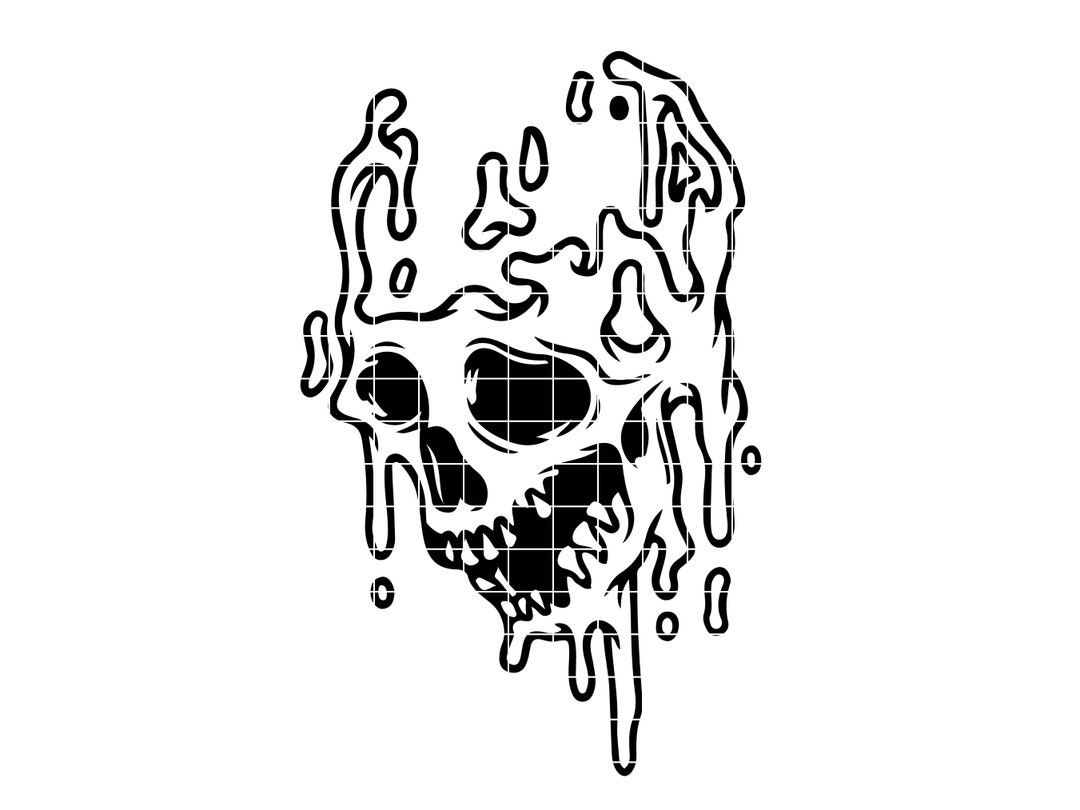 Dripping Skull SVG, Melting Skull SVG, Sugar Skull SVG, Skull Svg ...