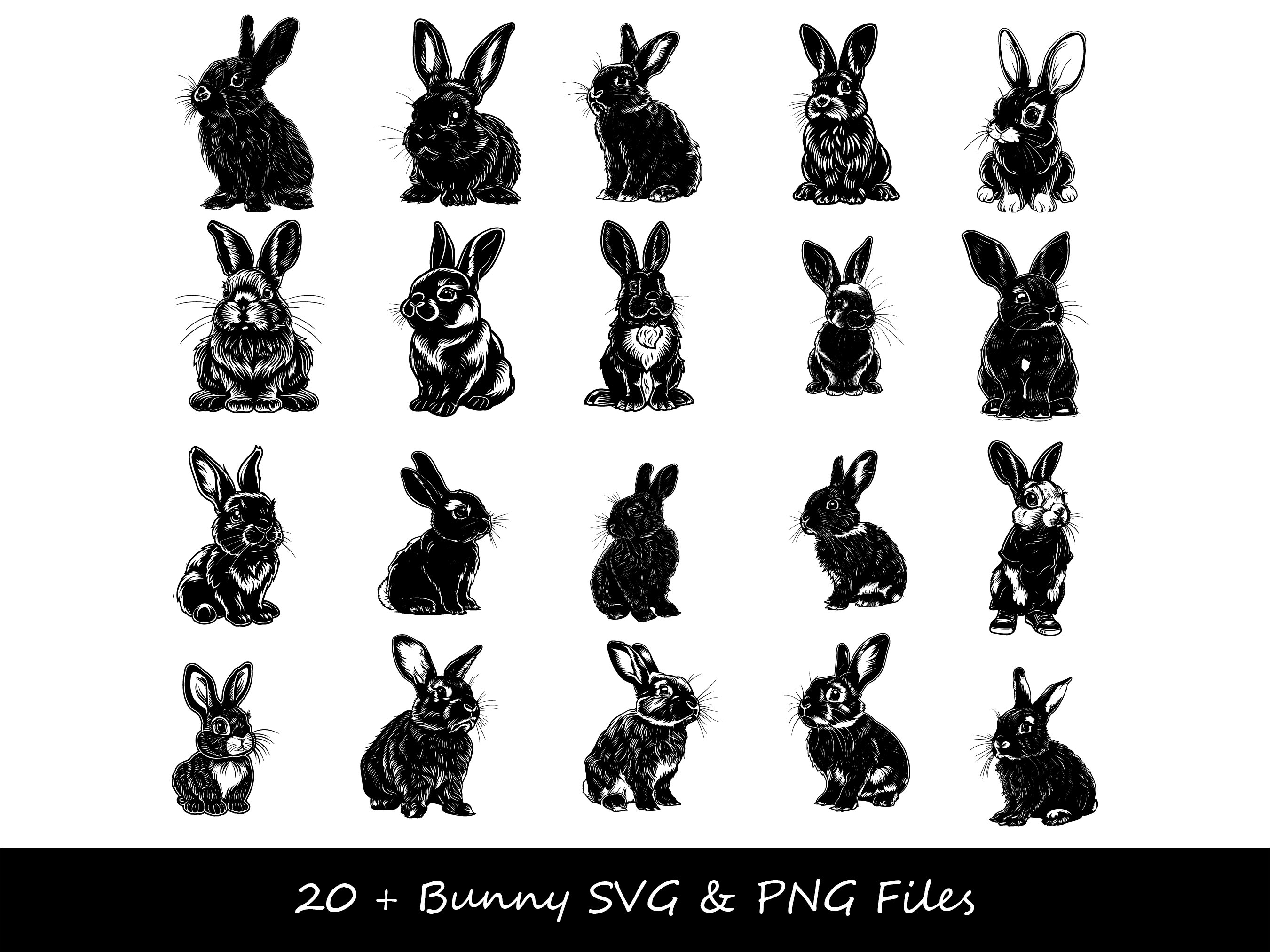 Bunny SVG, Rabbit SVG, Bunny Silhouette SVG, Easter Bunny Svg, Easter ...