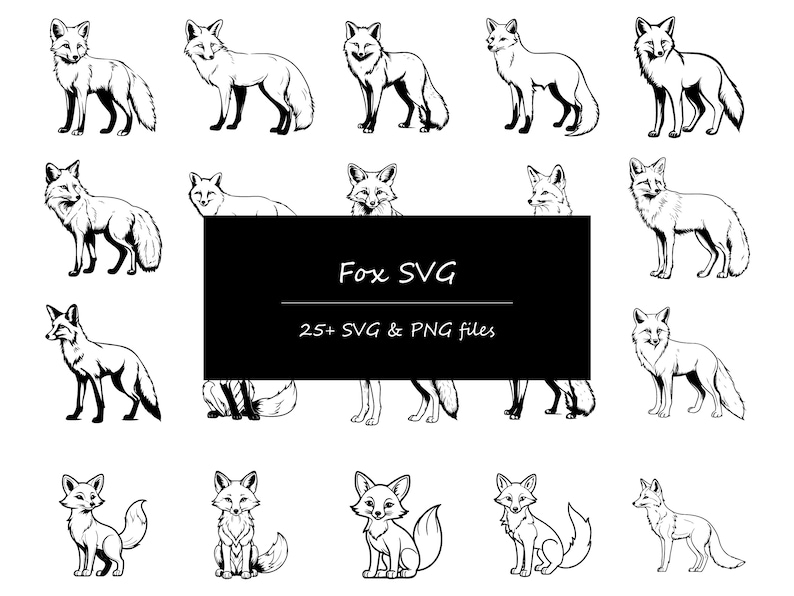 Fox SVG Bundle, Fox SVG, Fox Head SVG, Fox Face Svg, Fox Silhouette Svg ...