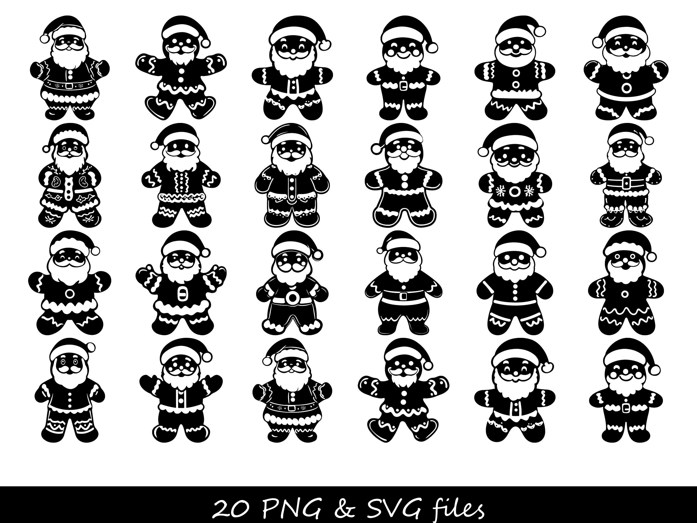 Santa SVG, Gingerbread SVG, Gingerbread Santa SVG, Gingerbread Face Svg ...