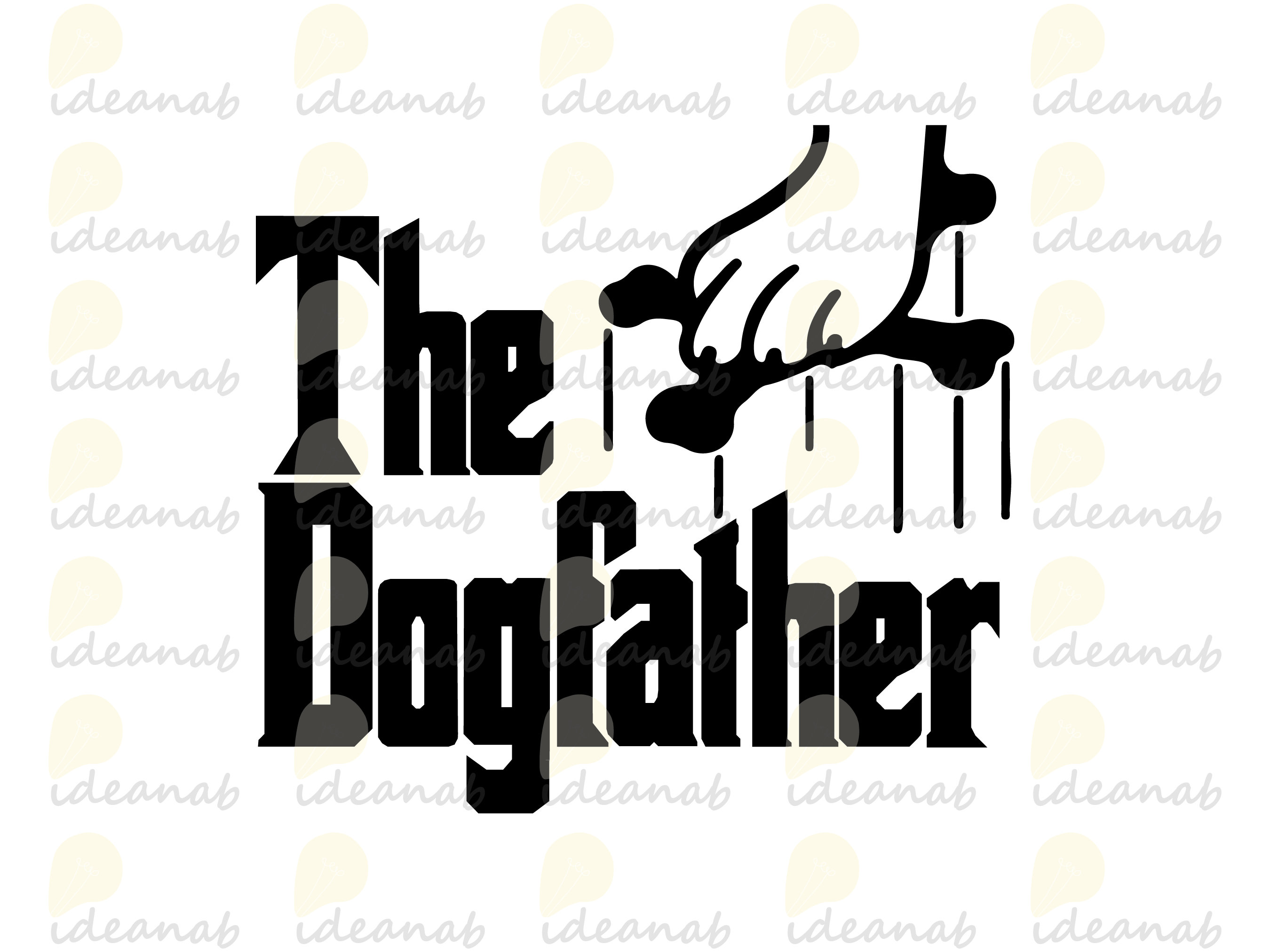Dogfather SVG, Dog Dad Svg, Dog Face Svg, Dog Paw Svg, Dog Quotes Svg ...