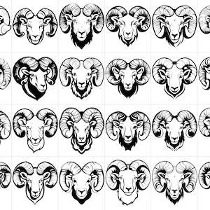 Ram Head SVG, Ram SVG, Ram Skull SVG, Horned Ram Svg, Ram Head ...