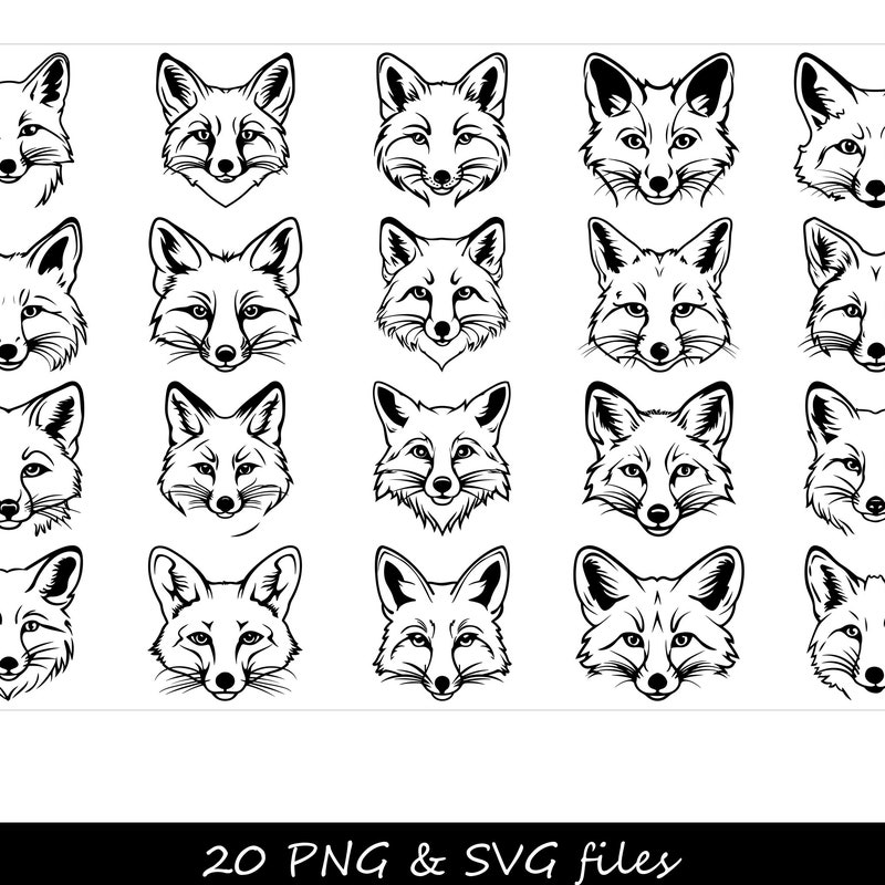 Fox Face Svg - Etsy