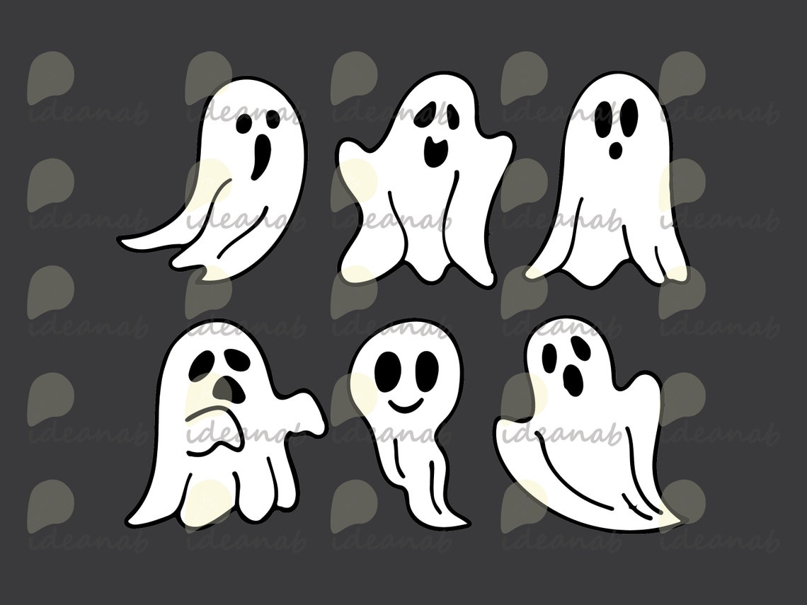 Ghost SVG Bundle Ghost Face Svg Cute Ghost Svg Gleeful - Etsy India