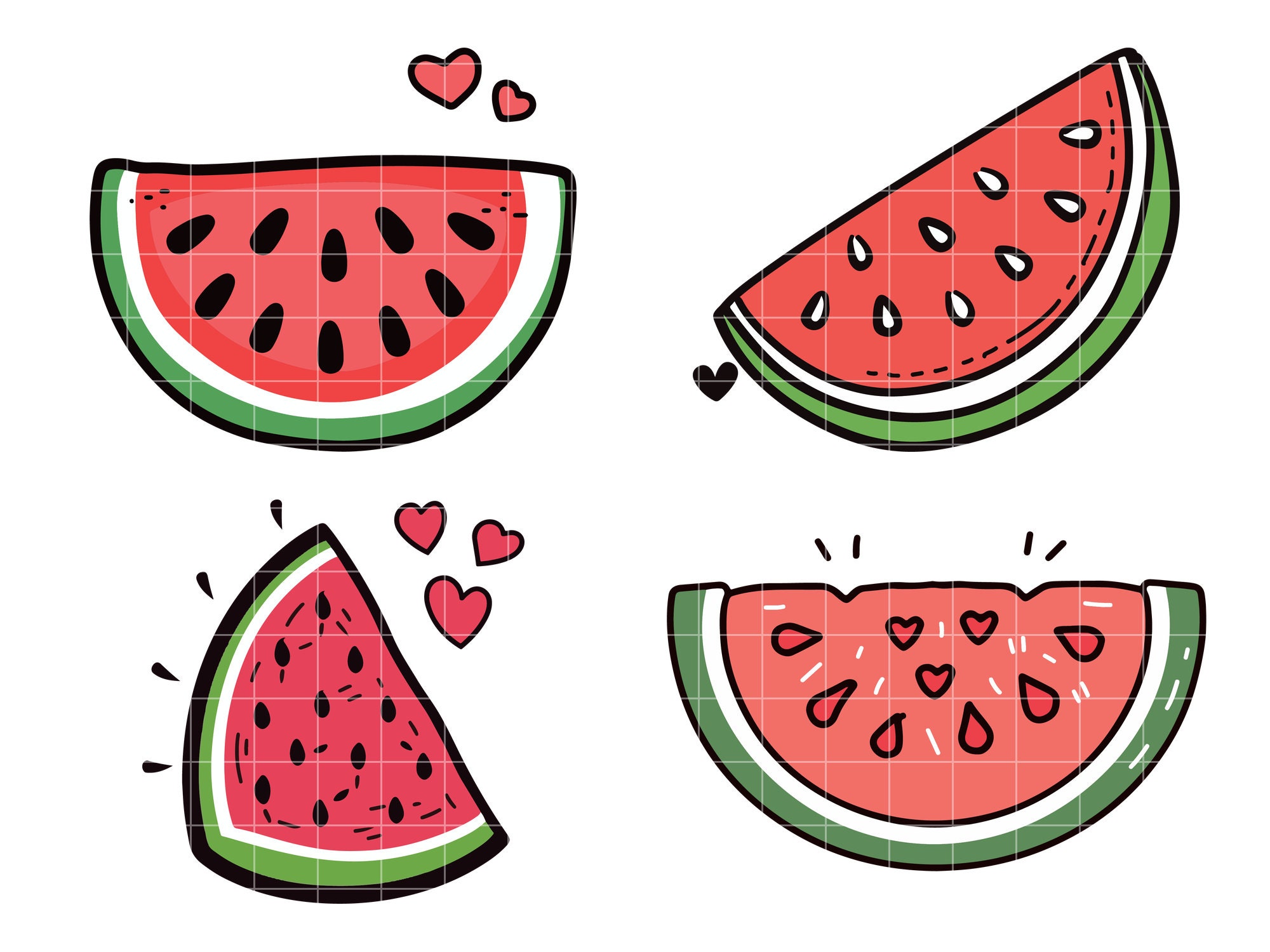 Watermelon SVG, Watermelon Heart SVG, Fruit SVG, Summer Fruit Svg ...
