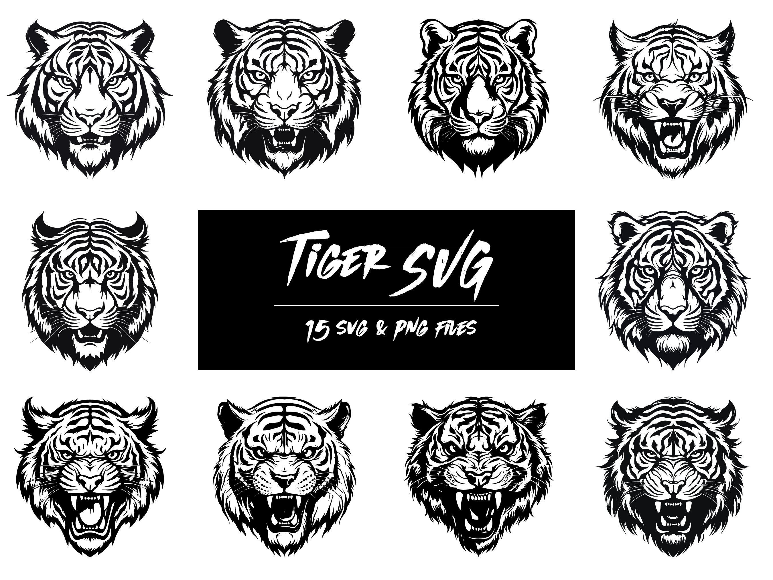 Tiger SVG Tiger Face SVG Tiger Mascot SVG Tiger Head Svg - Etsy