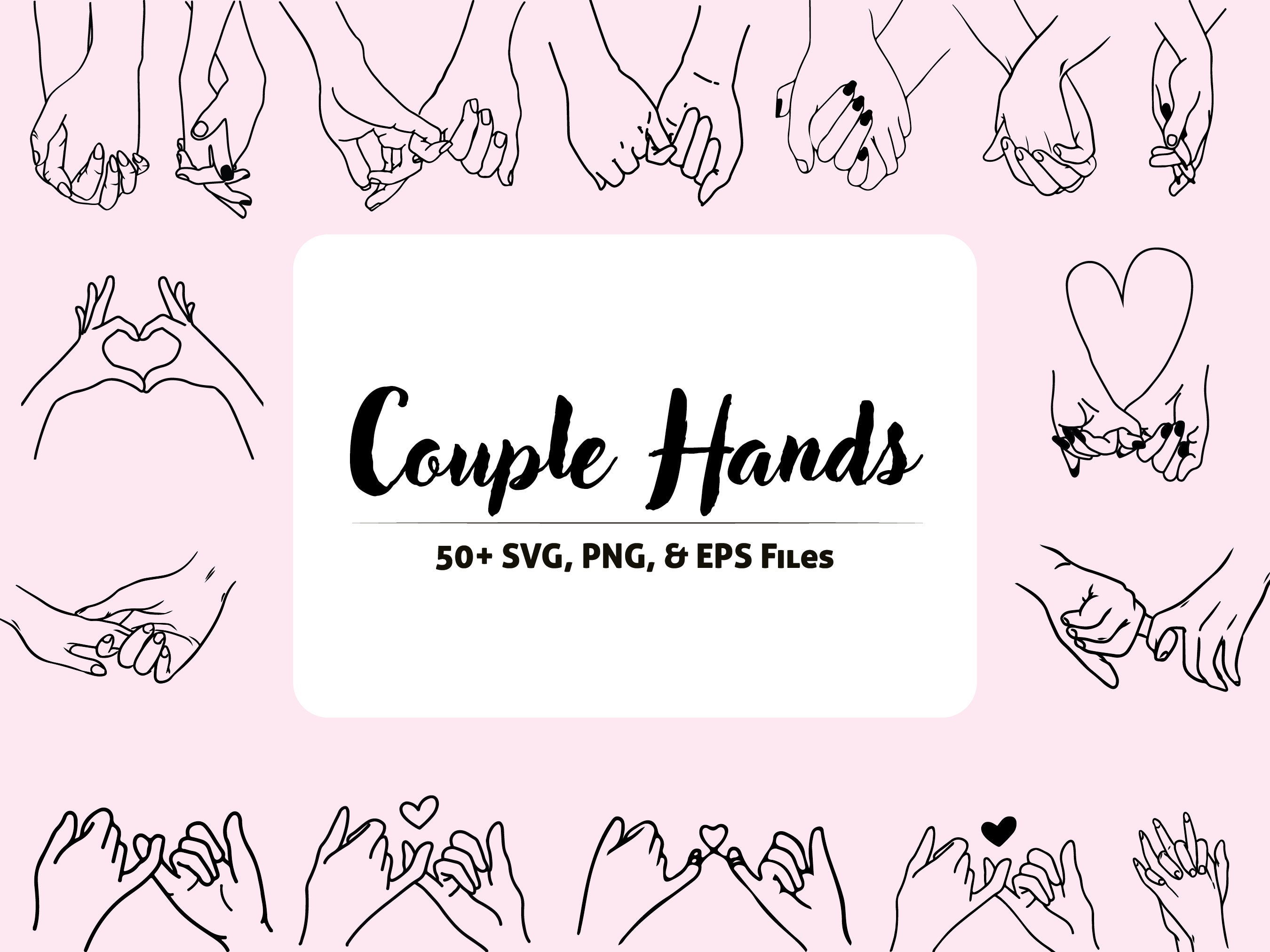 Couple Hands SVG I Love You Svg Hand Holding SVG Best - Etsy
