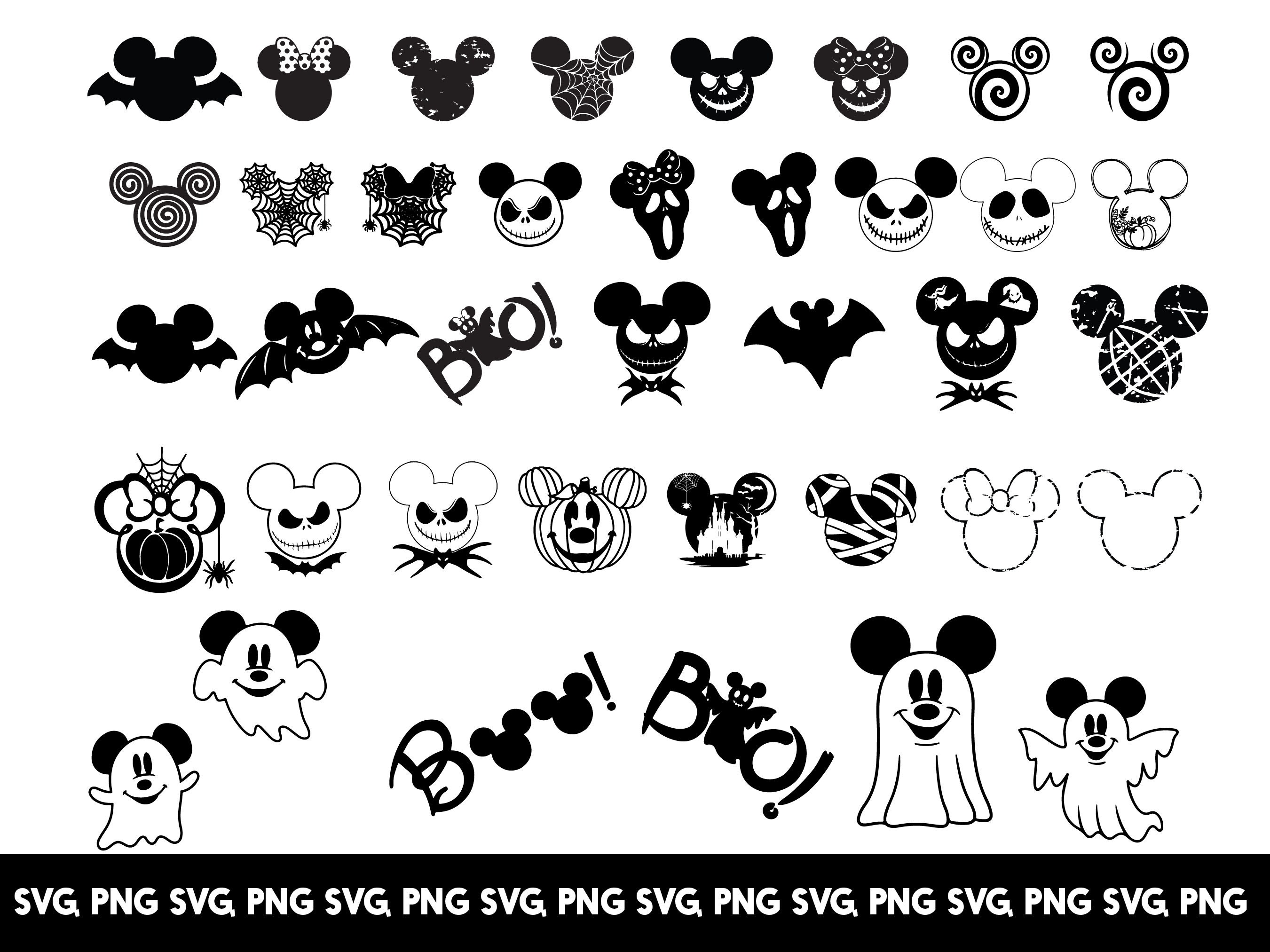 Mickey Halloween SVG Mickey and Minnie Halloween SVG Mouse - Etsy