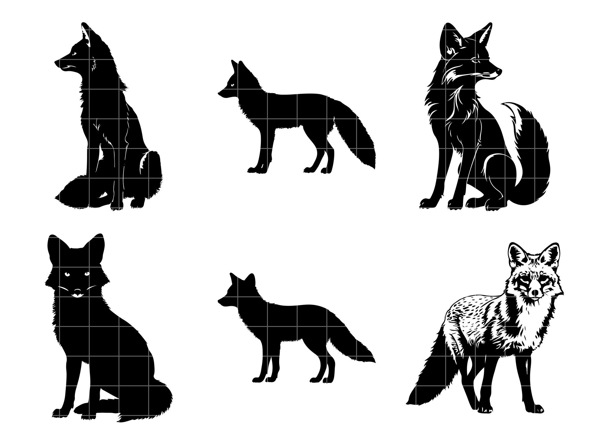 Fox SVG Bundle, Fox SVG, Fox Head SVG, Fox Face Svg, Fox Silhouette Svg ...