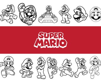 Mario SVG Bundle, Mario 8 Bit SVG, Super Mario Svg, Mario Kart Svg ...
