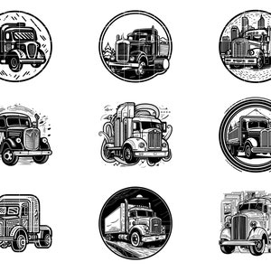 Truck Monogram SVG Bundle, Semi Truck SVG, Dump Truck SVG, Farm Truck ...