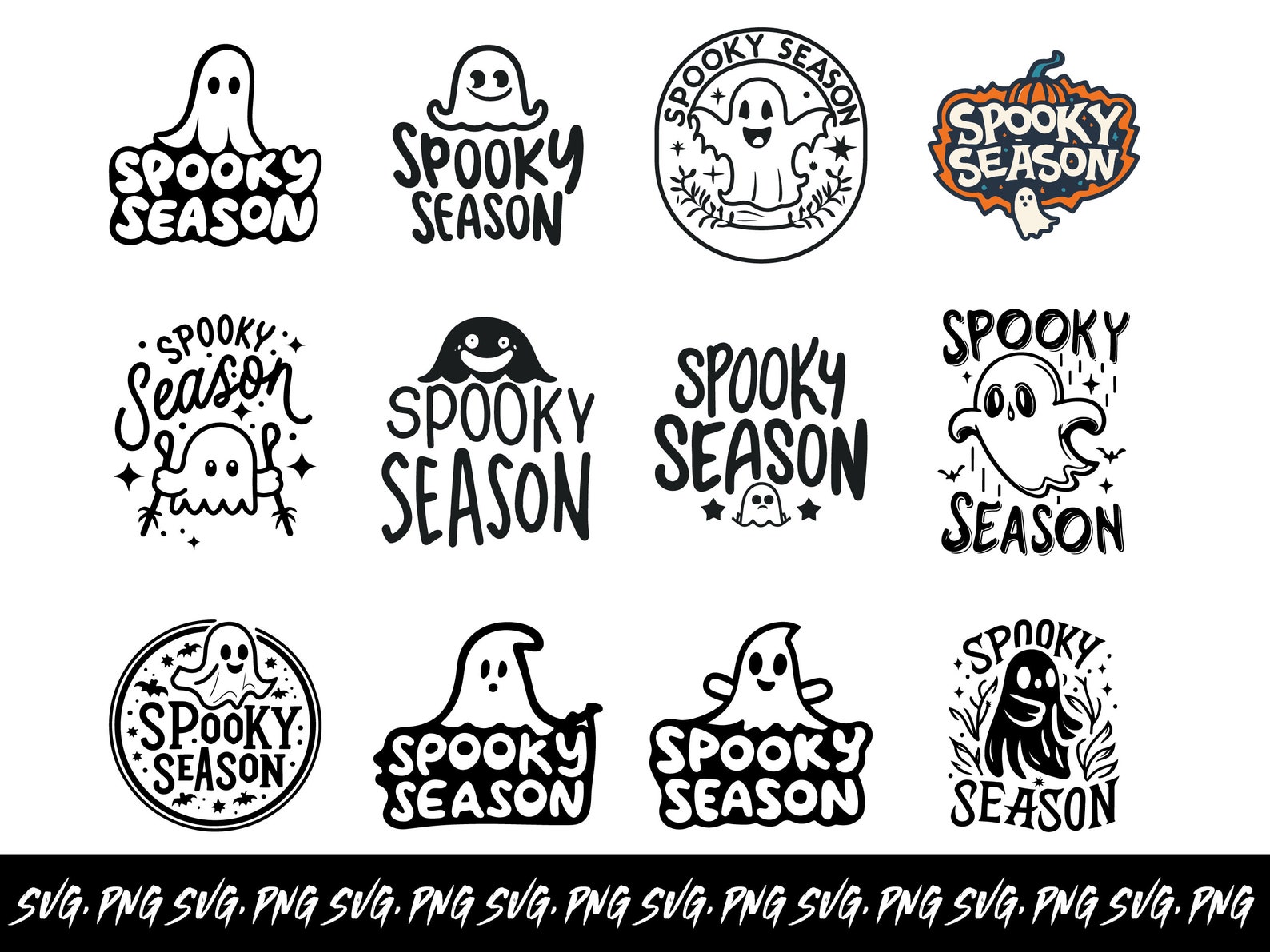 Spooky SVG, Halloween SVG, Spooky Season SVG, Scary Svg, Ghost Svg ...