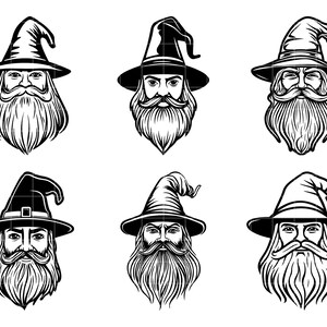 Wizard SVG, Wizard Hat SVG, Wizard Face SVG, Magic Wand Svg, Wizard ...