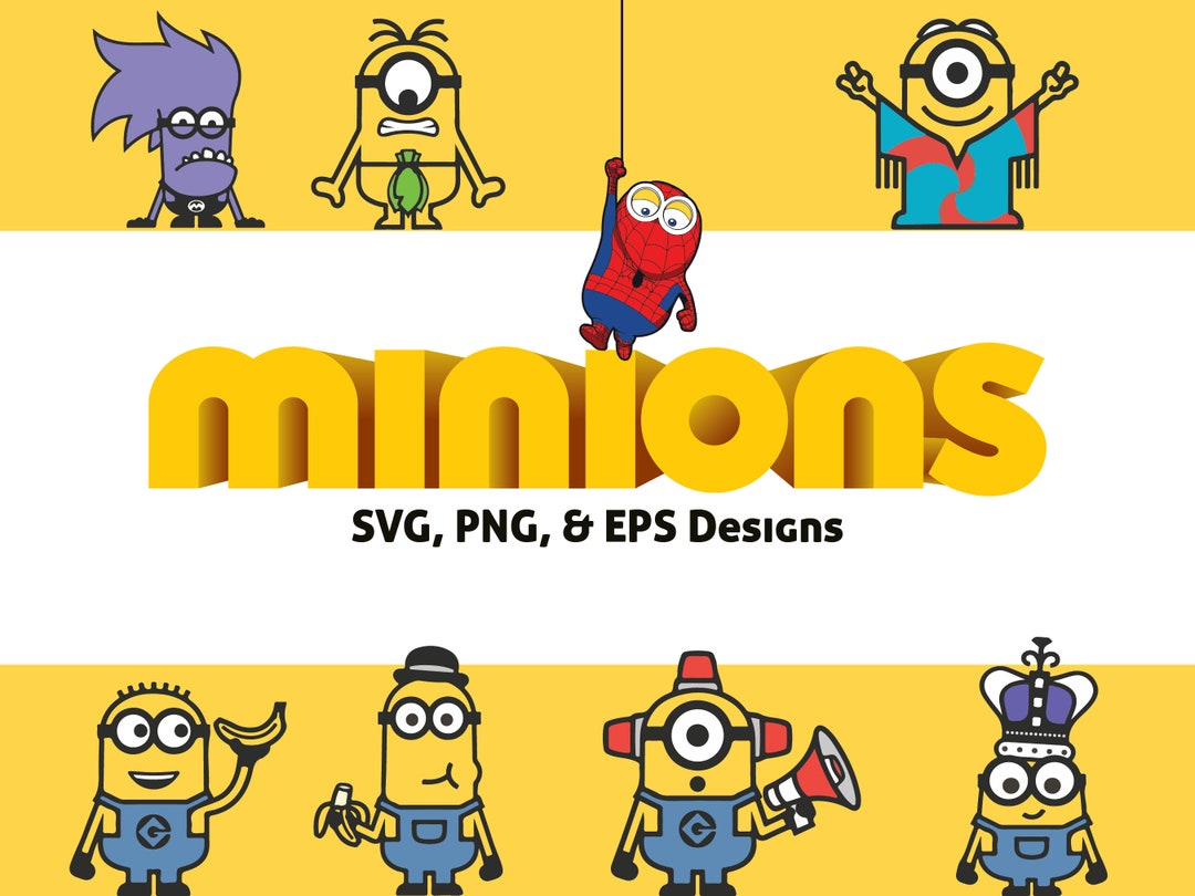 Minion SVG Bundle, Minions Face SVG, Minions SVG Outline, Minion Png ...