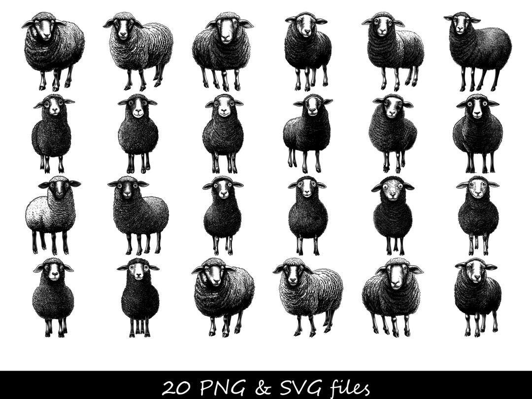 Sheep SVG, Sheep PNG, Sheep Clipart, Farm Animal SVG, Lamb Svg, Sheep ...