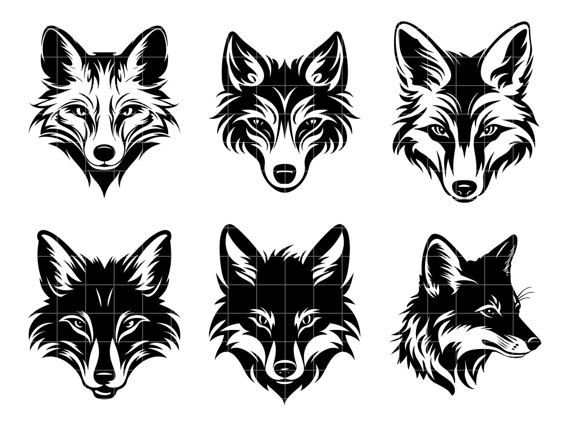 Fox SVG Bundle, Fox SVG, Fox Head SVG, Fox Face Svg, Fox Silhouette Svg ...