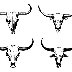 Bull Skull SVG, Cow Skull SVG, Bull Head SVG, Cow Head Svg, Longhorn ...