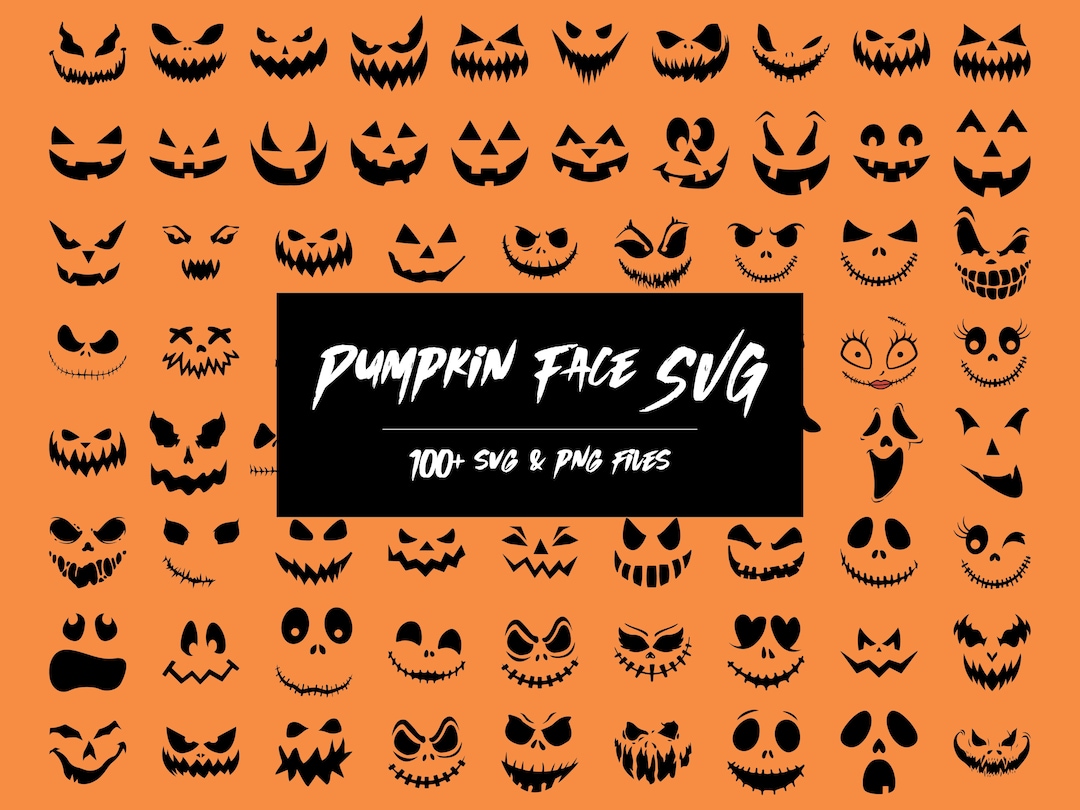 Pumpkin Face SVG Halloween Face SVG Pumpkin Winky Face Svg - Etsy