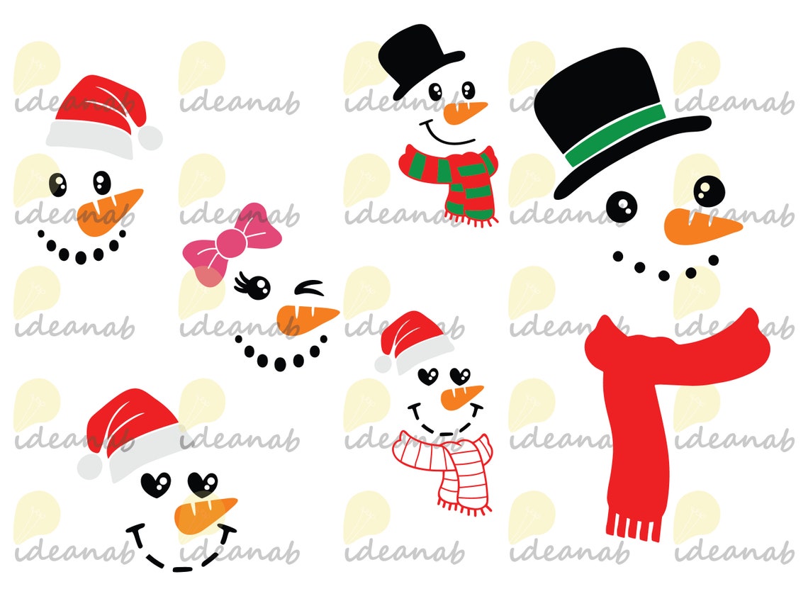 Snowman Face SVG Snowman Svg Frosty the Snowman Face Svg - Etsy