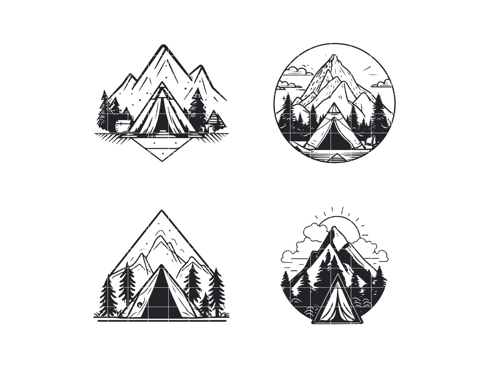 Mountain SVG, Camping SVG, Camp SVG, Mountain Range Svg, Mountain Fall ...