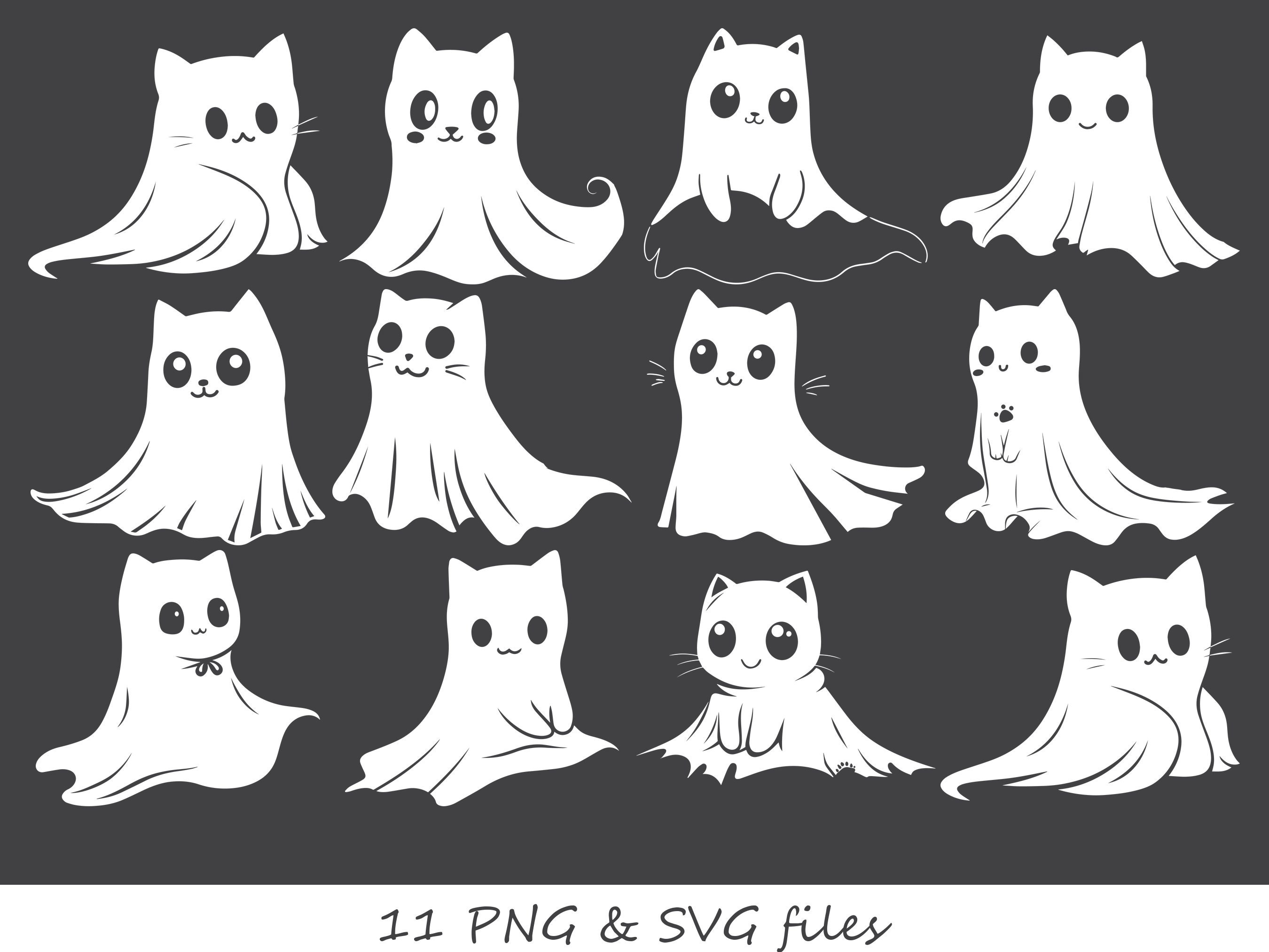 Ghost Cat SVG, Cat Witch SVG, Cat Svg, Scary Cat SVG, Cat Halloween Svg ...