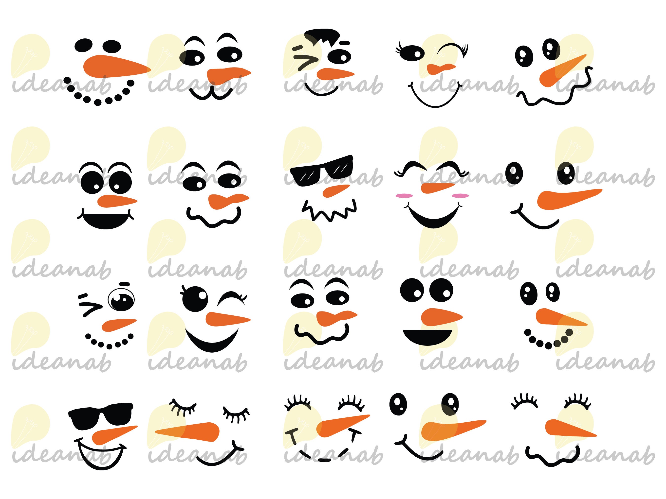 Snowman Face SVG Snowman Svg Frosty the Snowman Face Svg - Etsy